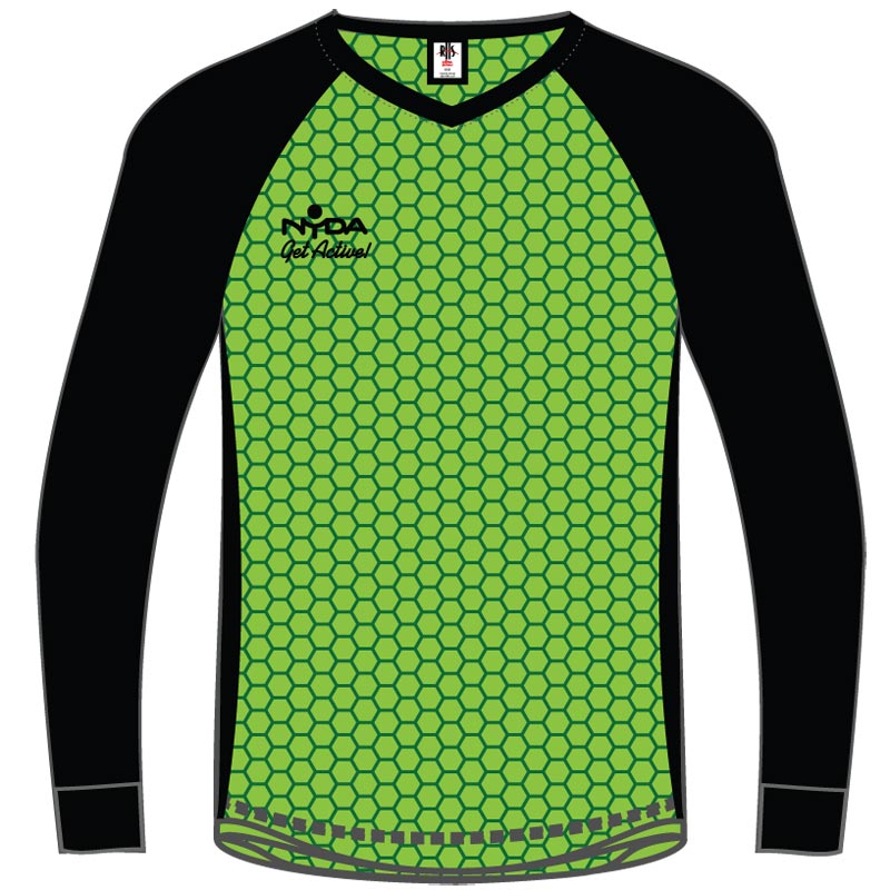 NYDA Xplode Goal Shirt - Bright Green Black L - RHSports Catalogue