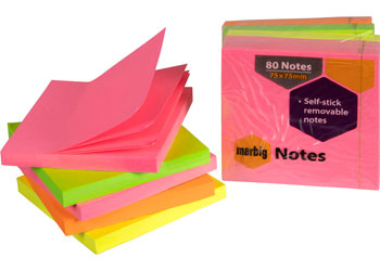 Sticky Notes Brilliant 75x75mm Astd Col – PK5 - MTA Catalogue