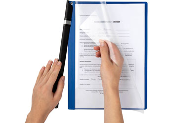 Marbig File A4 Spine Clamp Blue - MTA Catalogue