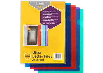 Marbig File A4 Letter Astd Col – PK 10 - MTA Catalogue