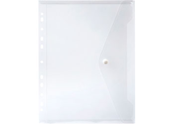 Marbig Binder Pocket Button Closure Clear - MTA Catalogue