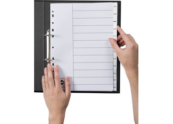 Marbig Indices White PP A4 Jan-Dec Tab - MTA Catalogue