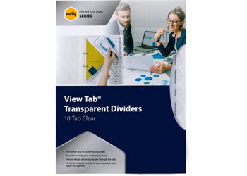 Marbig Pro Dividers V/Tab Clear A4 10 Tab - MTA Catalogue