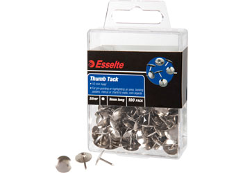 Esselte Drawing Pins Silver Box 100 - MTA Catalogue