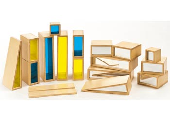Natural Spaces – Mirror & See Through Coloured Blocks-18 pieces - MTA ...