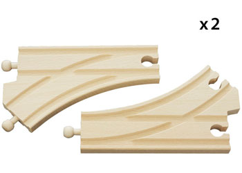 BRIO – Curved Switching Tracks, 2 pieces - MTA Catalogue