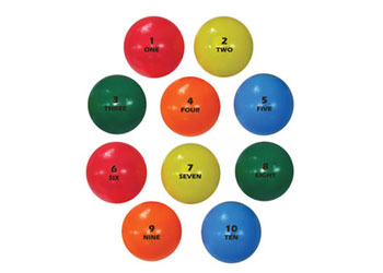 Number Balls 20cm Set of 10 - MTA Catalogue