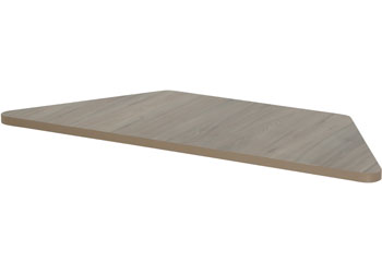 Trapezoidal Table Top – 120 x 50cm – Dark Oak - MTA Catalogue