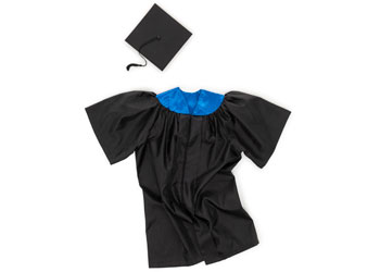 Graduation Gown & Cap Blue Small – Set of 10 - MTA Catalogue