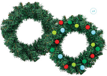 Christmas Wreath – Pack of 4 - MTA Catalogue