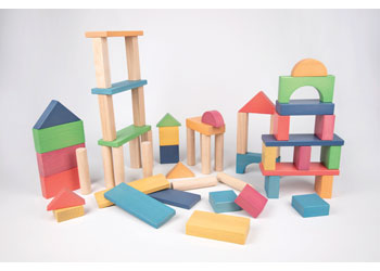 Rainbow Wooden Jumbo Blocks – Pack of 54 - MTA Catalogue
