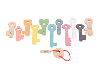 Rainbow Wooden Keys 11pc - MTA Catalogue