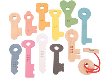 Rainbow Wooden Keys 11pc - MTA Catalogue