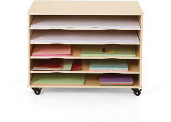 Natural Spaces Wooden Paper Storage Trolley - MTA Catalogue