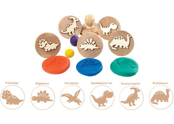 Dinosaur Wooden Stamps – Set of 6 - MTA Catalogue
