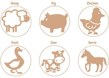 Farm Animal Wooden Stamps – Set of 6 - MTA Catalogue