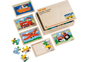 Vehicles Wooden Puzzle Box – Set of 10 - MTA Catalogue