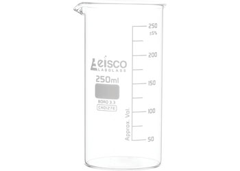 250 ml Tall Borosilicate Beakers – Pack of 12 - MTA Catalogue