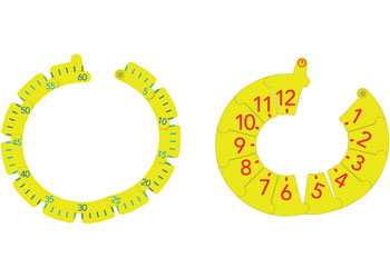 Magnetic Demo Clocks Incl Clock Number Line - MTA Catalogue