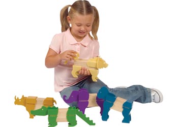 African Animals Block Mates & Wooden Blocks Kit – 25 pieces - MTA Catalogue