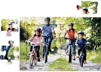 Family Bike Ride Puzzle 12 Pieces - MTA Catalogue