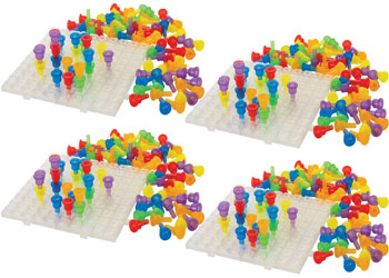 Translucent Pegs on Clear Board – Set of 4 - MTA Catalogue
