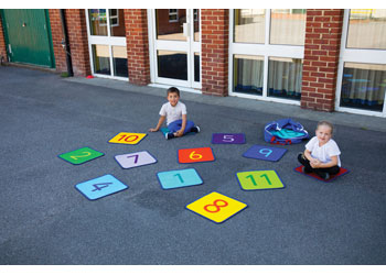 Rainbow 1-24 Numbers Mini Indoor/Outdoor Mat Squares - MTA Catalogue