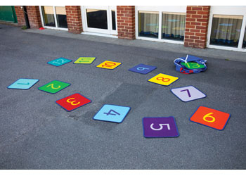Rainbow 1-24 Numbers Mini Indoor/Outdoor Mat Squares - MTA Catalogue