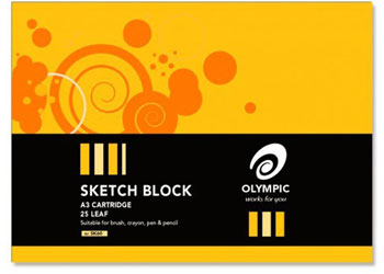 Olympic A3 Sketch Block 25 Sheet - MTA Catalogue