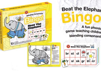 Blending Consonants Bingo- Beat The Elephant - MTA Catalogue