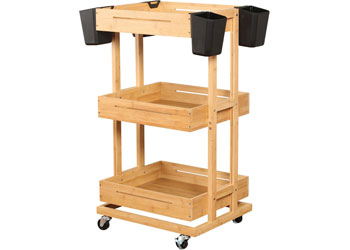 Bamboo Storage Trolley – 3 Tier - MTA Catalogue