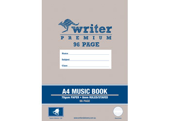 Writer Premium A4 96 Page Music Books Pack of 20 - MTA Catalogue