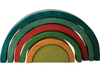 Colourful Stacking Rainbow Blocks – 6 pieces - MTA Catalogue