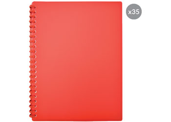 Display Book A4 Red 20 Pocket – Pack of 35 - MTA Catalogue