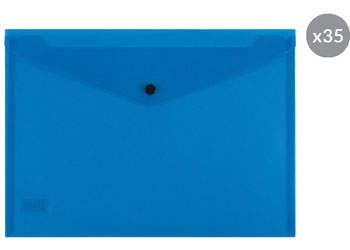 Document Wallet A4 Button Close Blue – Pack of 35 - MTA Catalogue