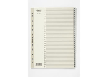 Bantex Indices Grey PP A4 1-31 Tab - MTA Catalogue