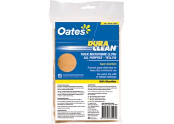 Oates Microfibre All-Purpose Cleaning Cloth Yellow - MTA Catalogue