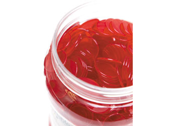 Translucent Counter Round – 2.5cm Red 1000pc - MTA Catalogue
