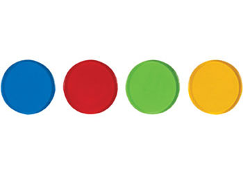 Translucent Counter Round 2.5cm 4 colours - MTA Catalogue