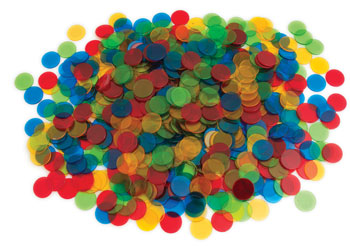 Translucent Counter Round 2.5cm 4 colours - MTA Catalogue