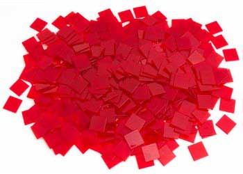 Translucent Counter Square Red – 2.5cm – 1000 pieces - MTA Catalogue