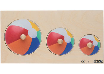 Beach Ball Size Sorting Knob Puzzle 3 Pieces - MTA Catalogue