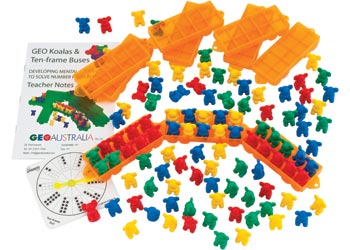 Koala Counters with Tens Frames Busses - MTA Catalogue