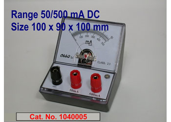 Ammeter Double Range DC 0-50-500mA - MTA Catalogue