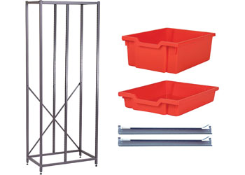 Gratnells – Double Column Frame & Trays – 185cm – Shallow & Deep Trays ...