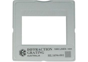 Diffraction Grating – 1000 lines mm – Card Mount - MTA Catalogue