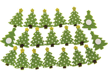Felt Christmas Tree Stickers – Pack of 20 - MTA Catalogue