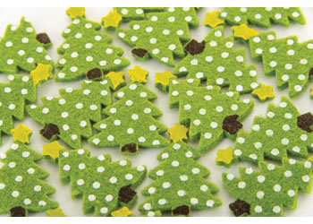Felt Christmas Tree Stickers – Pack of 20 - MTA Catalogue