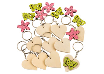 Wooden Heart Key Tag Kit – Pack of 10 - MTA Catalogue