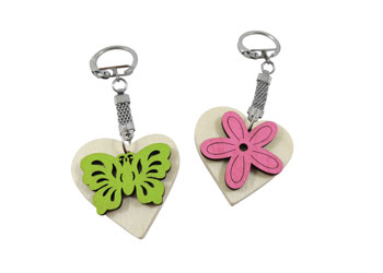 Wooden Heart Key Tag Kit – Pack of 10 - MTA Catalogue